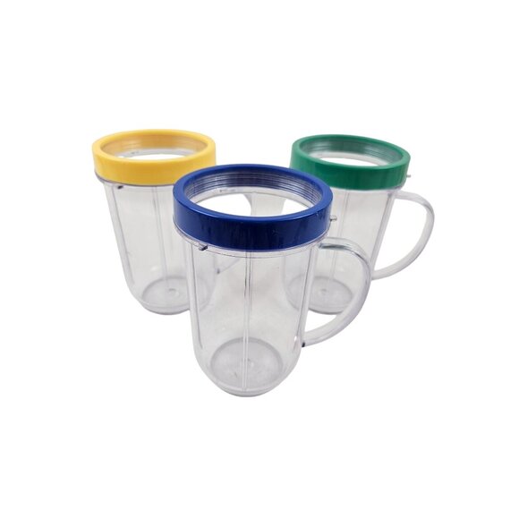 Kitchen | Magic Bullet Replacement Cups Handles Clear Plastic With ...